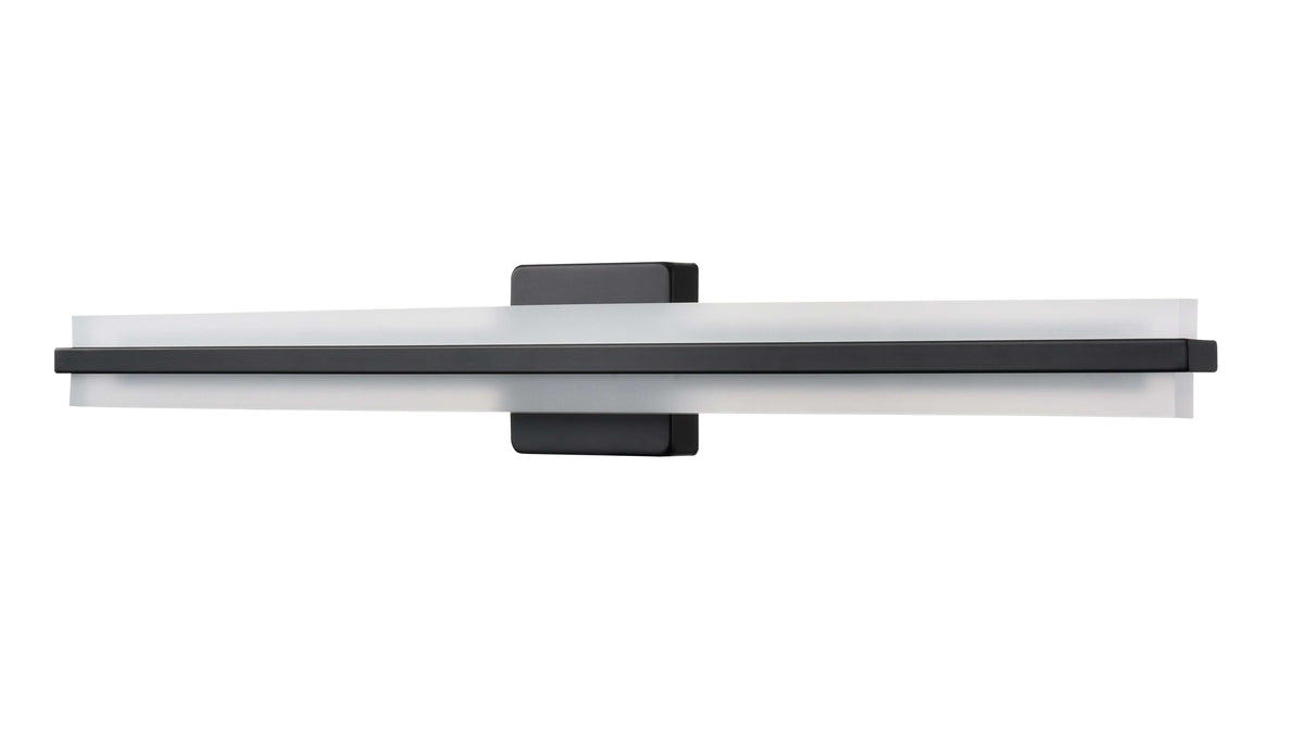 24W Troy LED Vanity Light - Matte Black - 30K/40K/50K - 120V - 2,100 L