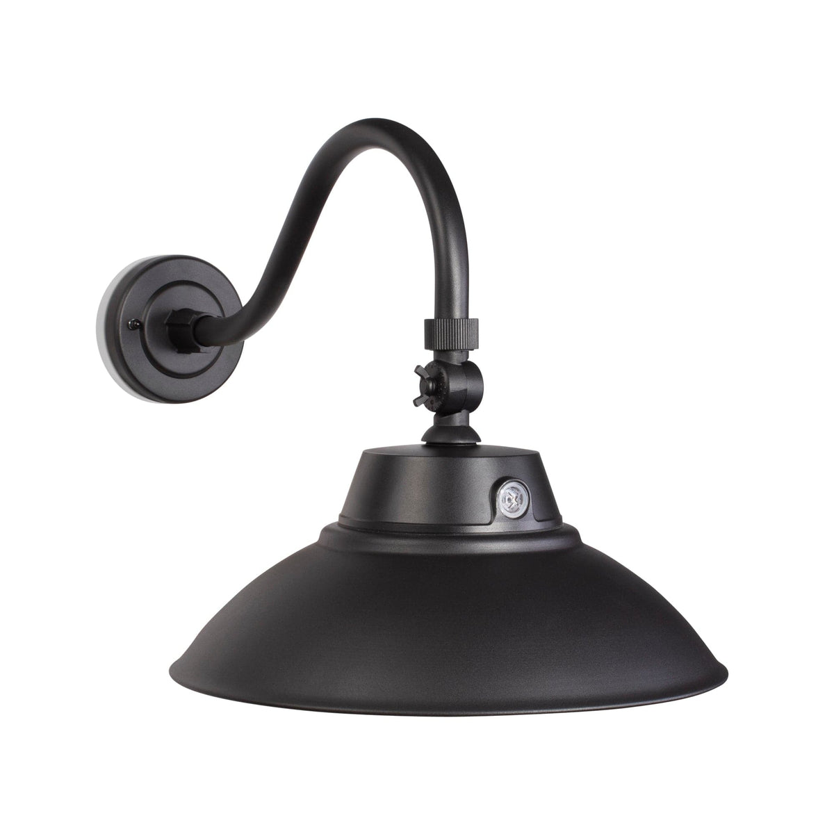 42W/35W/28W Black LED Gooseneck Barn Light Fixture - 14in Shade - 3K/4