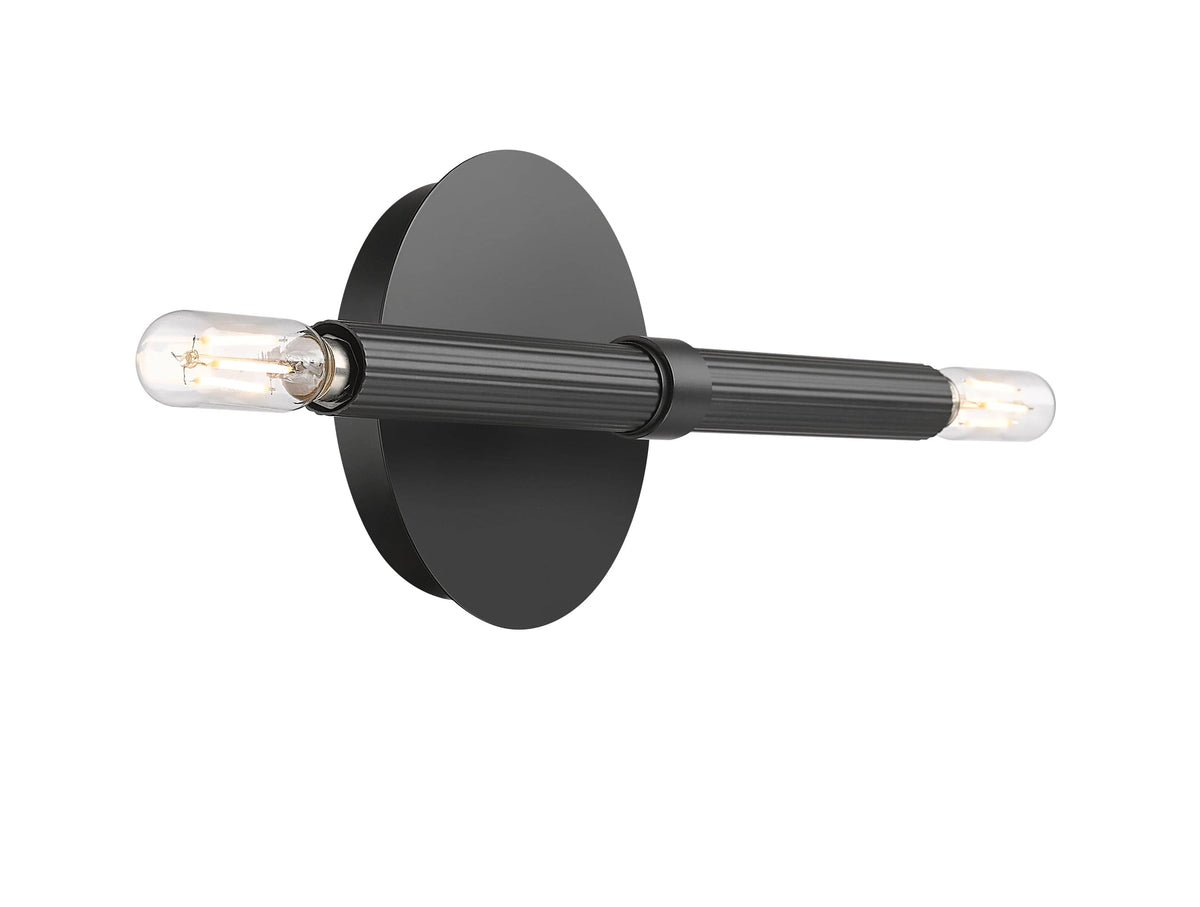 Skyva Wall Sconce - Matte Black - 3in. Extension - E12 Candelabra Base