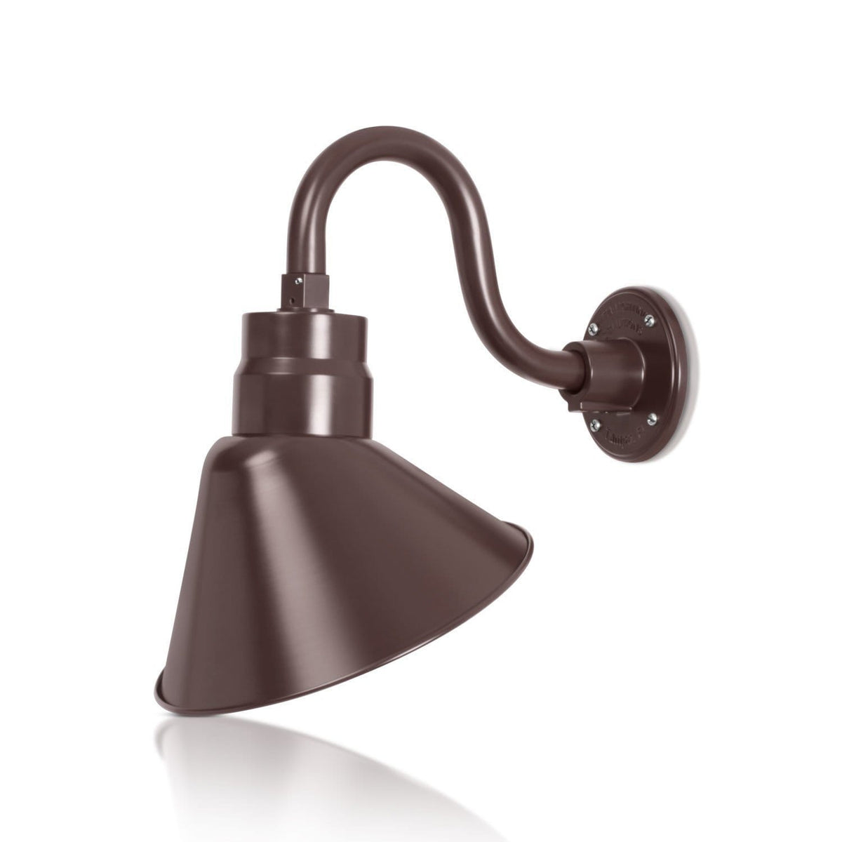 10-Inch Wall-Mounted Shop Light Shade w/ Gooseneck Arm