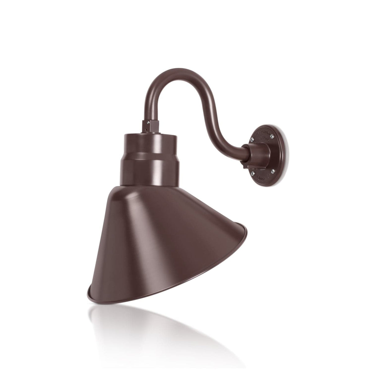 12-Inch Wall-Mounted Shop Light Shade w/ Gooseneck Arm