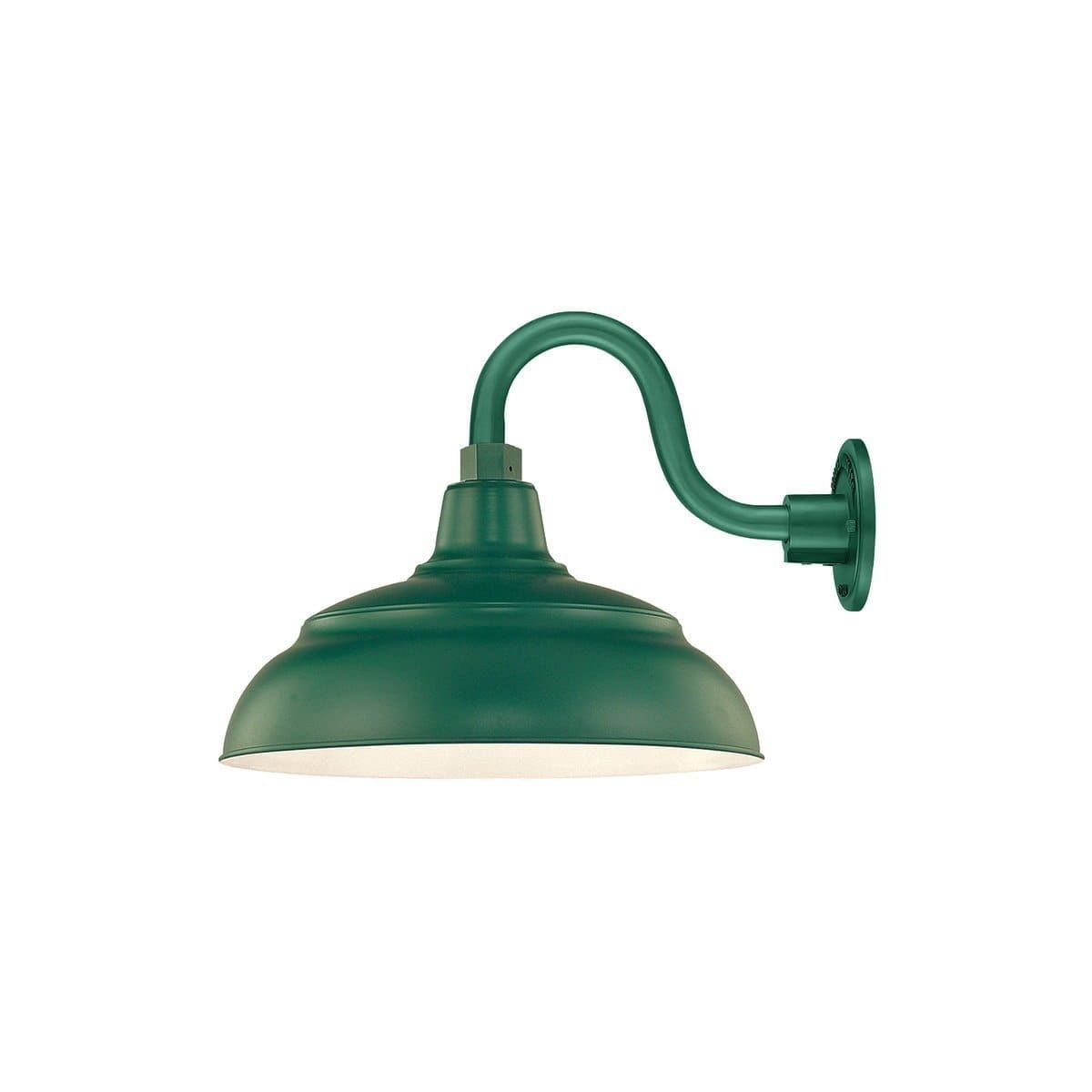 17'' Green Warehouse Light Shade With Gooseneck