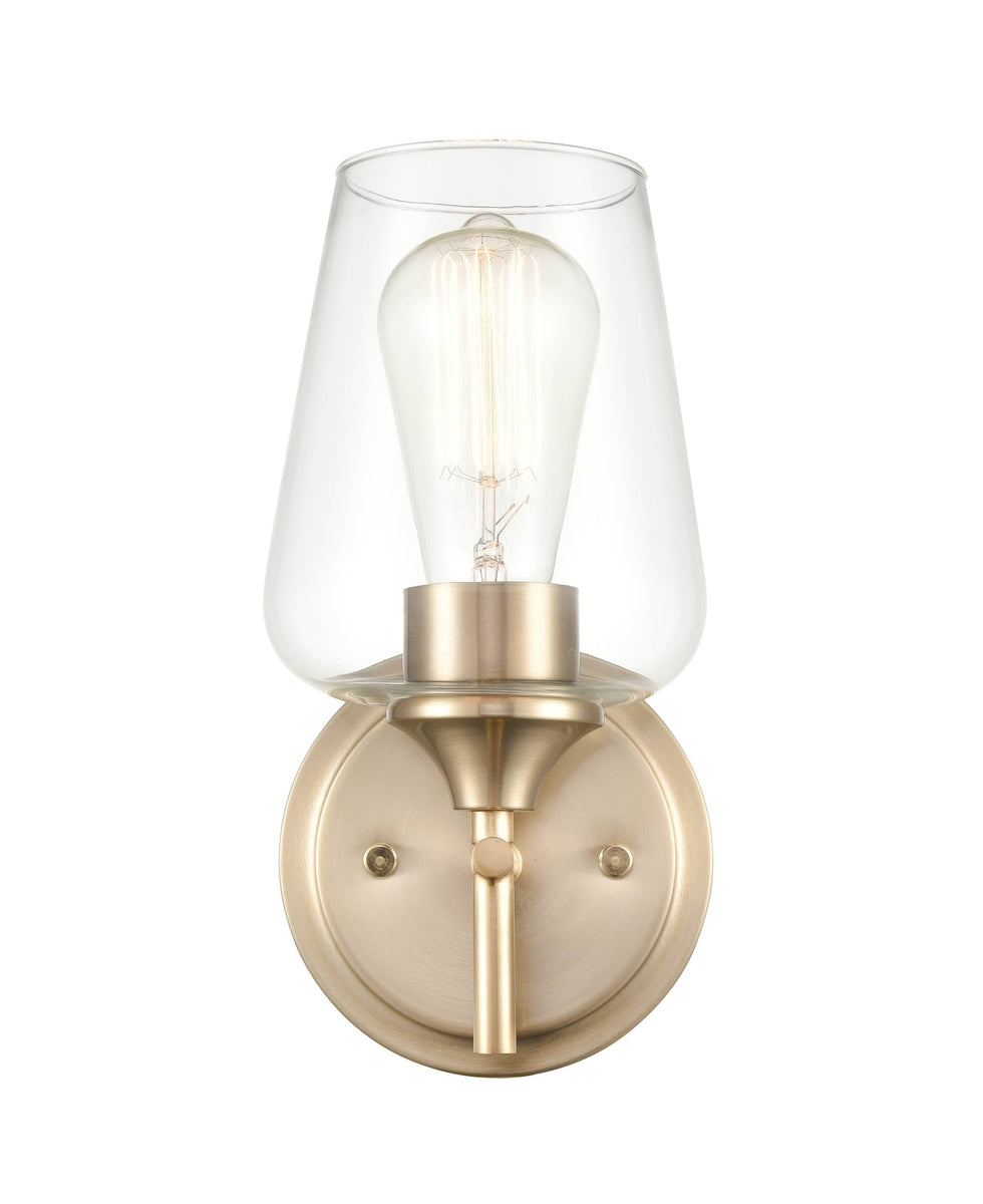 Ashford Wall Sconce - Modern Gold - Clear Glass - 6.5in. Extension - E
