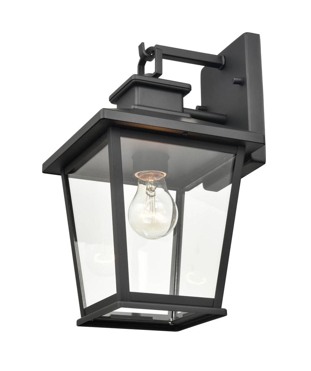 Bellmon Outdoor Wall Sconce - Powder Coat Black - Clear Glass - 8.125i