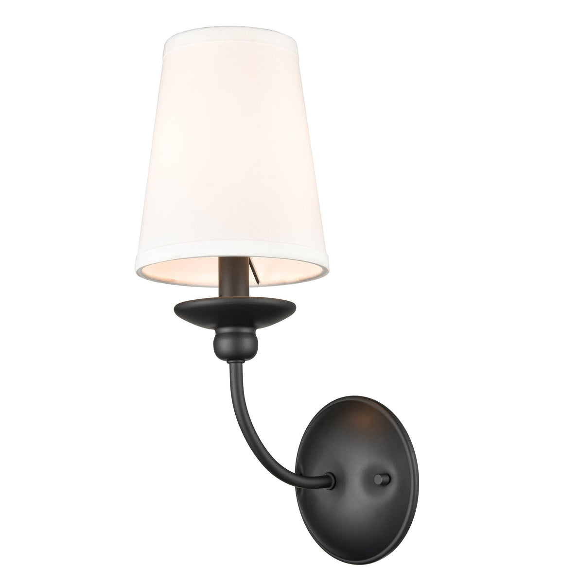 Matte Black Wall Sconce with Shade | HTM Lighting