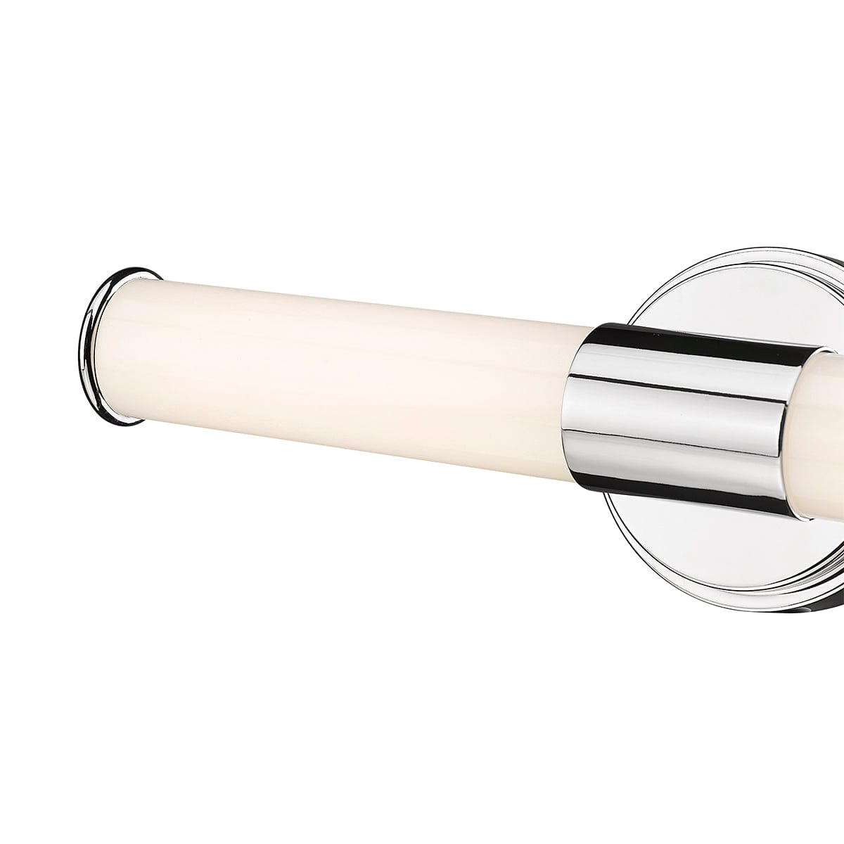 Trumann LED Wall Sconce - Polished Chrome - White Plastic - 15W Integr