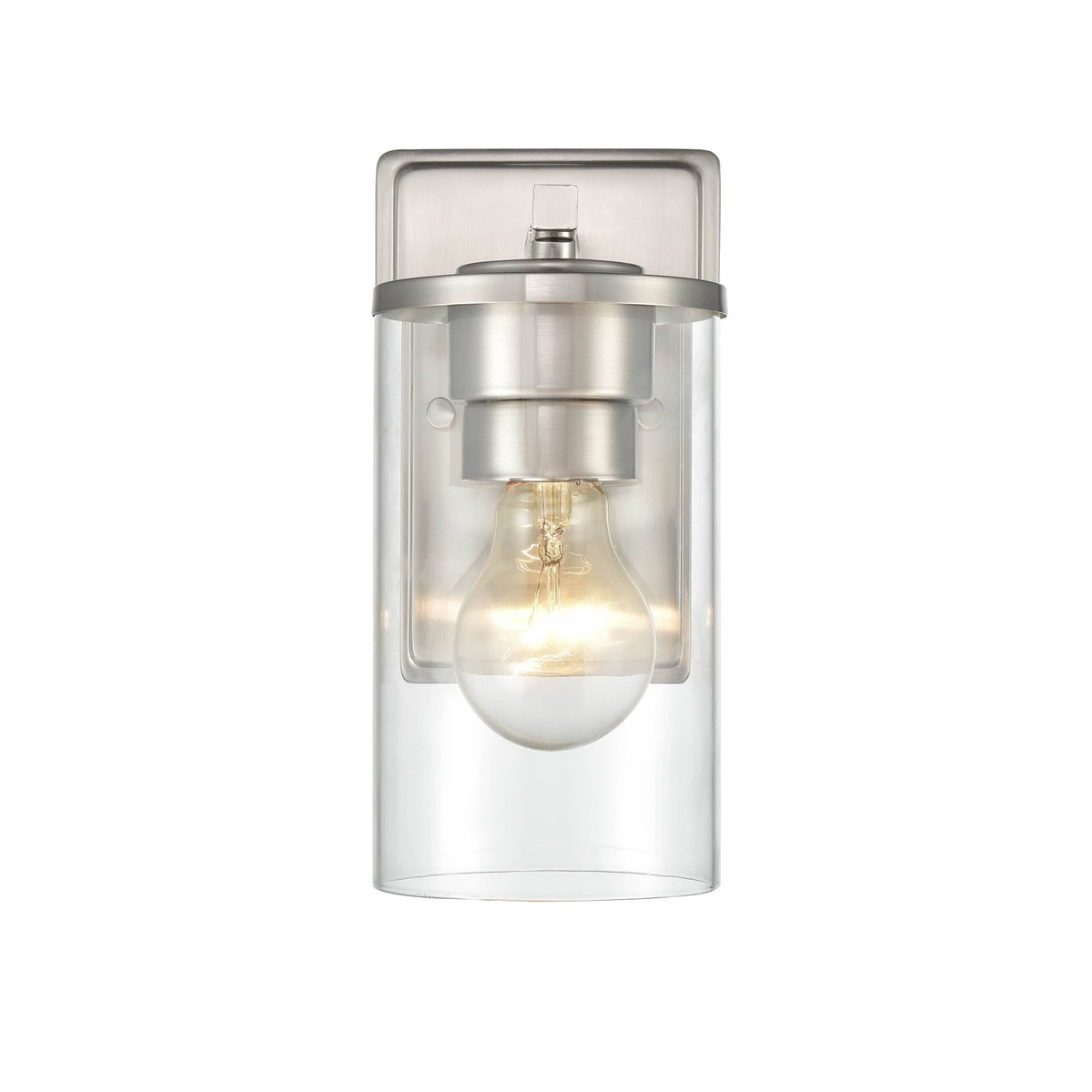 Verlana Wall Sconce - Brushed Nickel - Clear Glass - 6.5in. Extension
