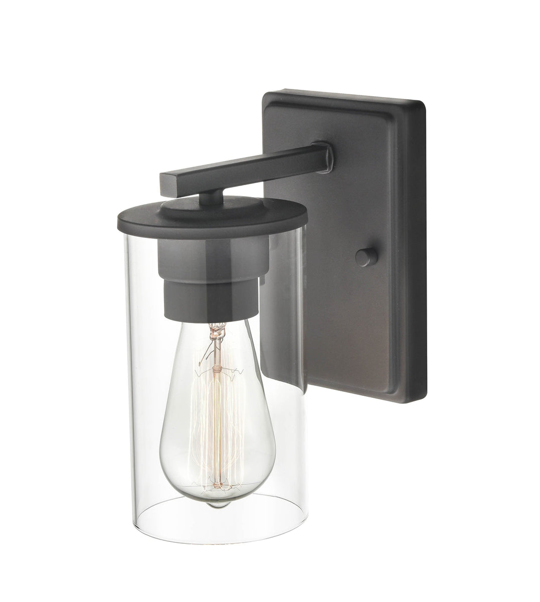 Verlana Wall Sconce - Matte Black - Clear Glass - 6.5in. Extension - E
